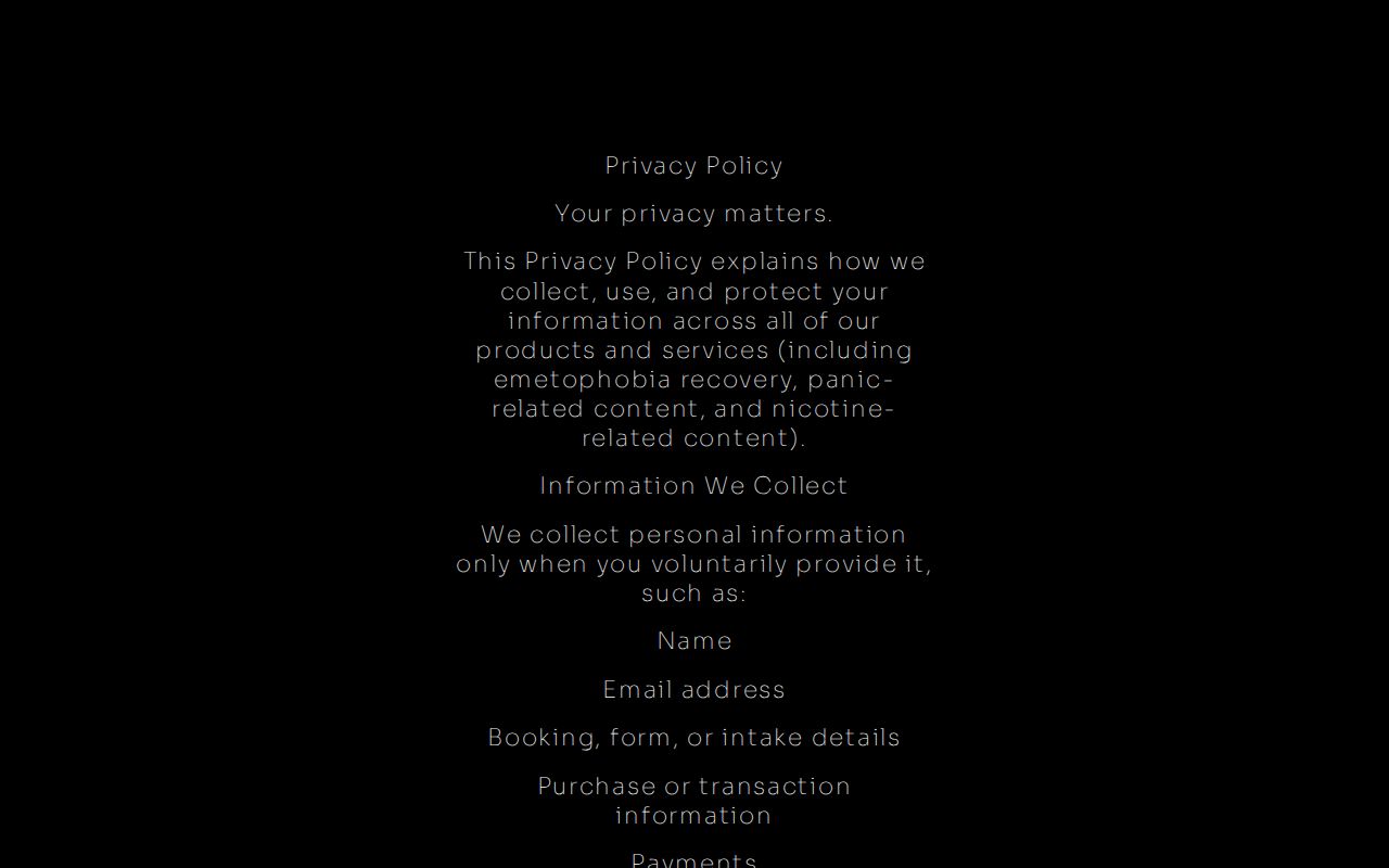 Thrive With Matt – Privacy Policy